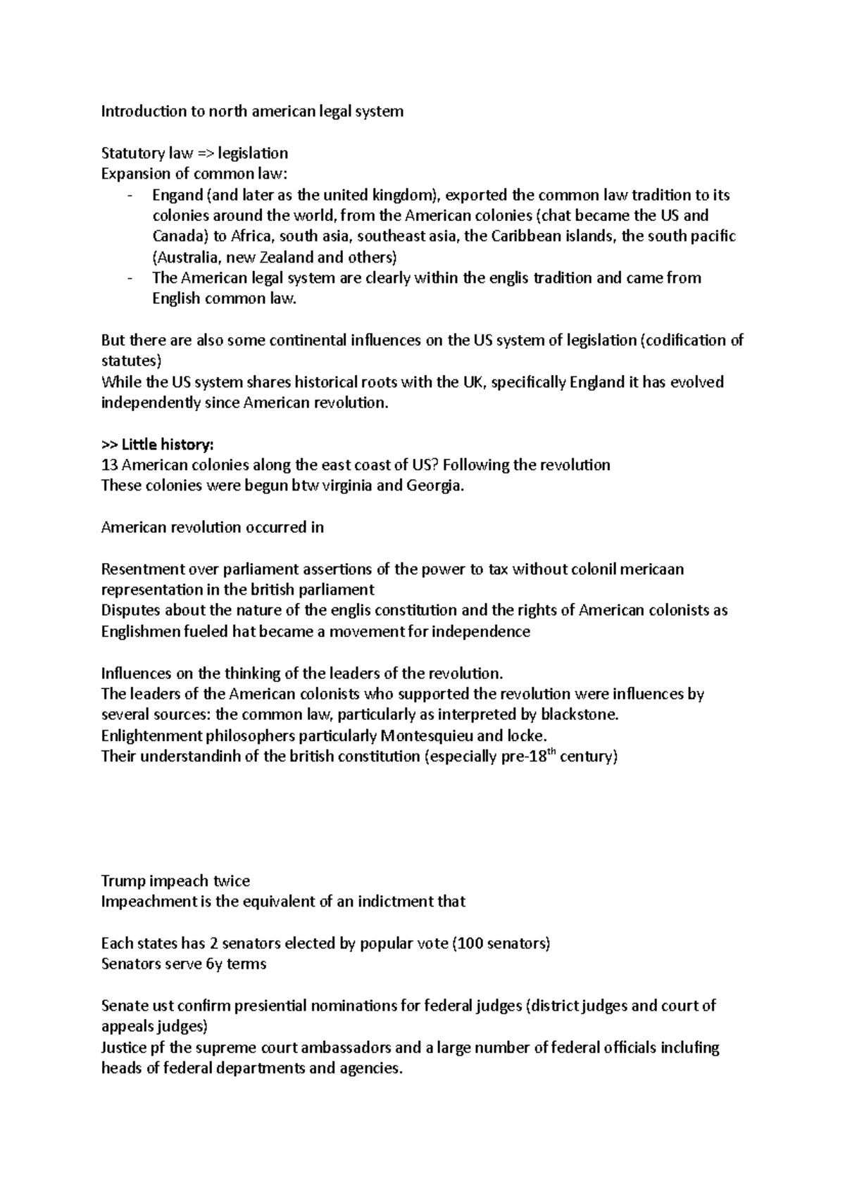 Introduction to north american legal system - Introduction to north ...