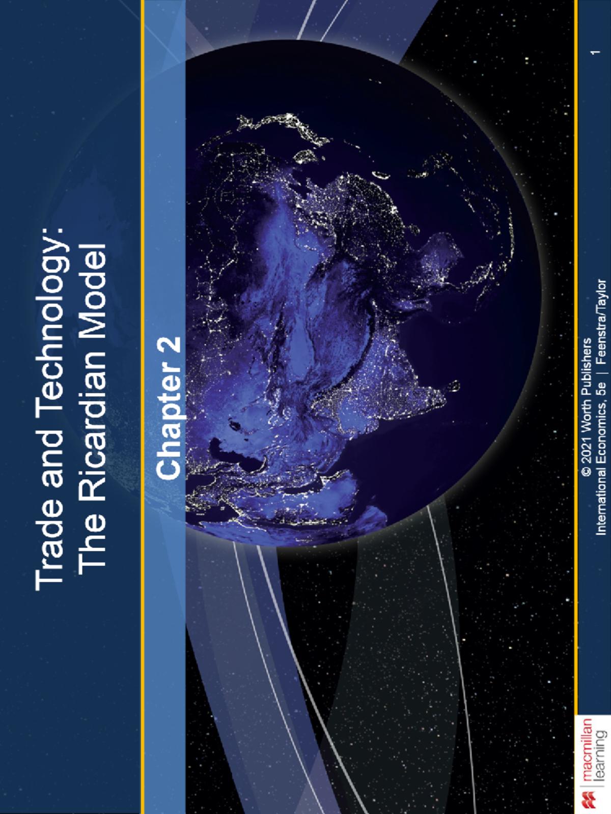 Lecture 1 Trade and Technology; The Ricardian Model - Chapter 2 ...