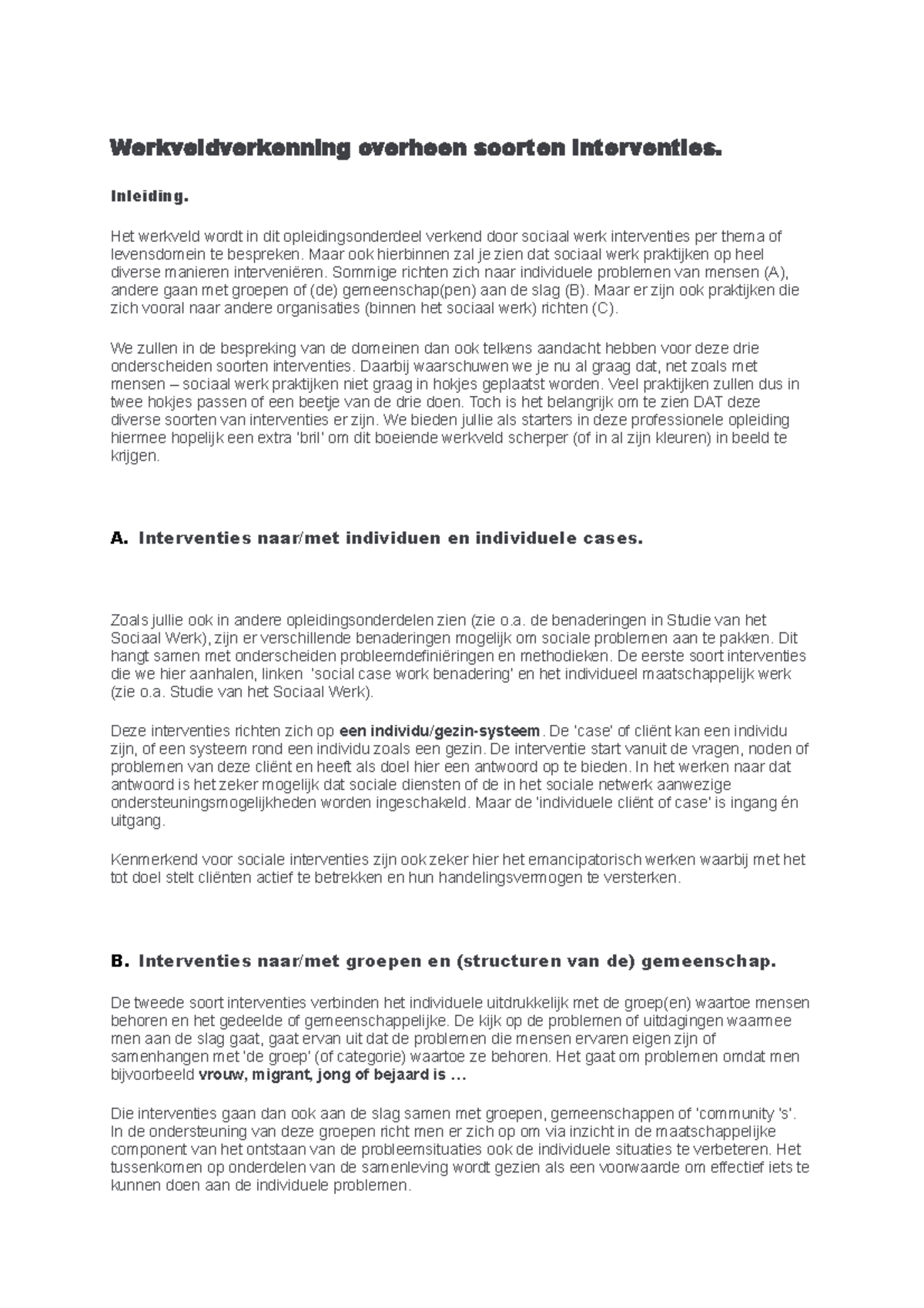 Soorten interventies toegelicht definitief - Werkveldverkenning ...