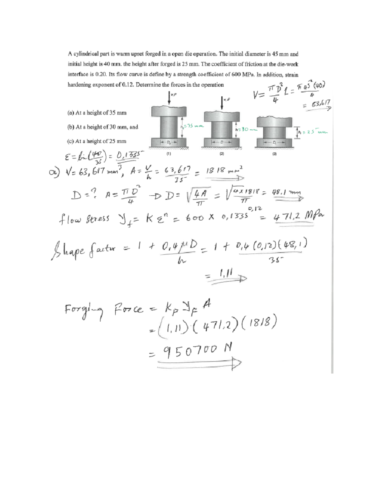 Example of forging calculations 2 - MAT0AB2 - Studocu
