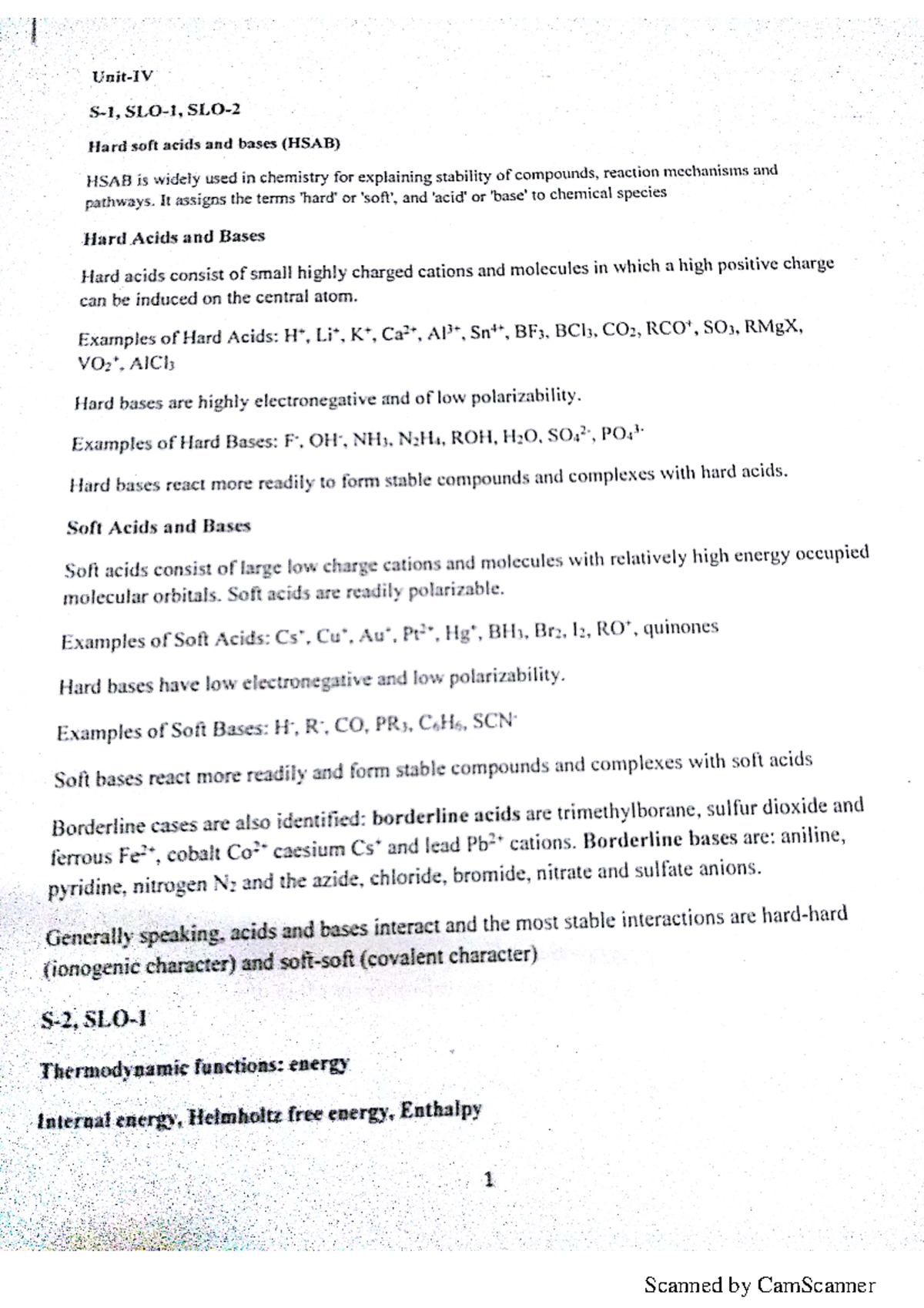 Chemistry Unit 4 - B.Tech (CSE) - Studocu