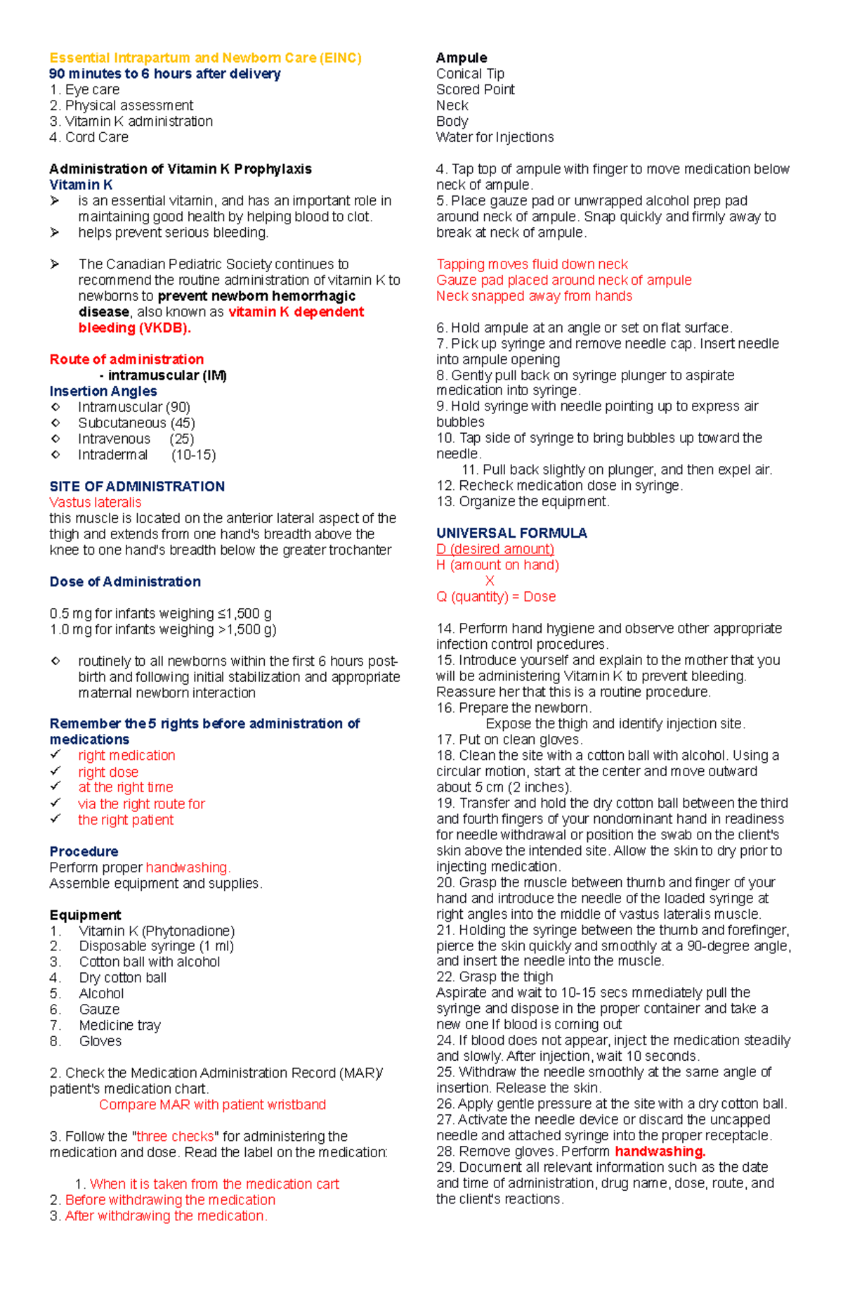 Physical Assessment - Essential Intrapartum and Newborn Care (EINC) 90 ...