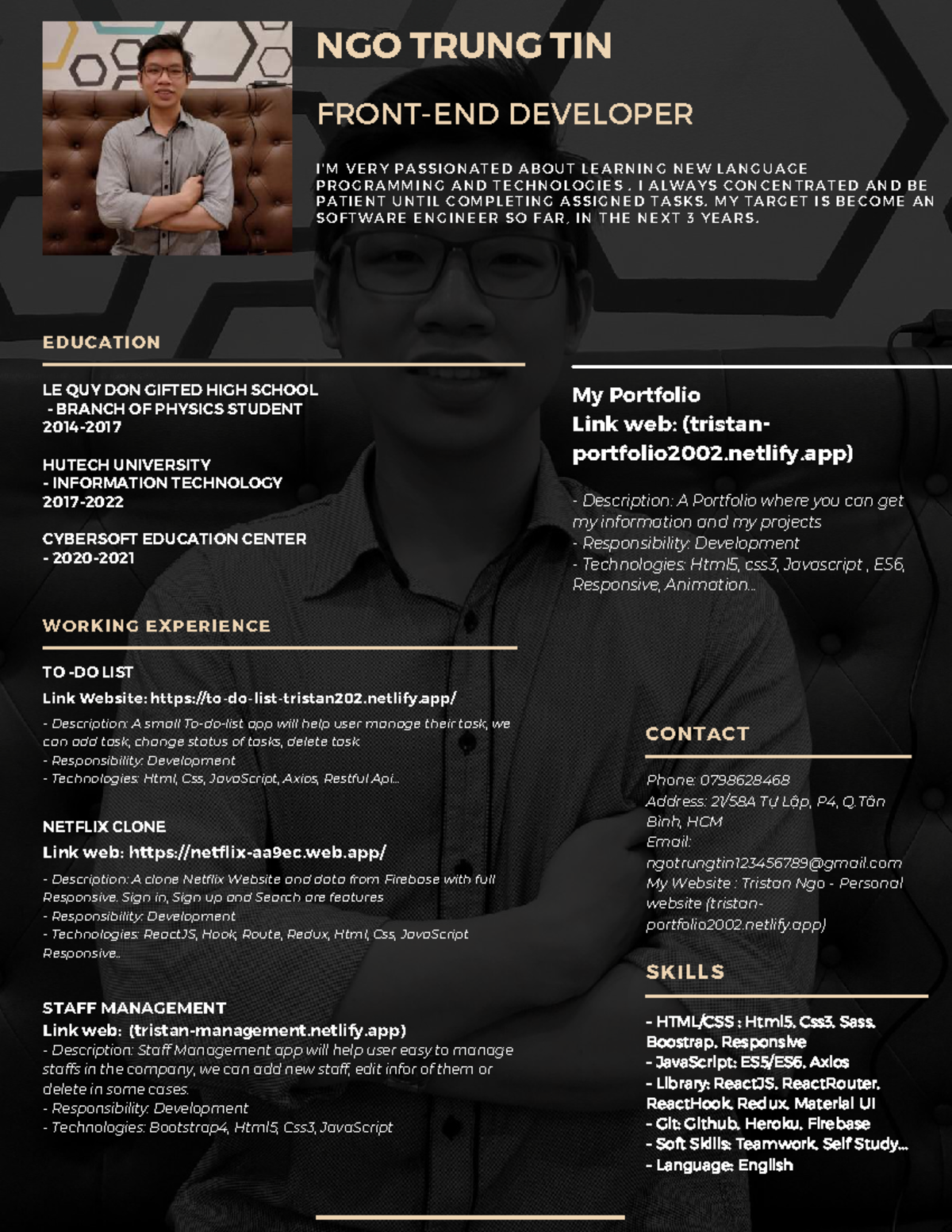 Ngo Trung Tin Frontend-Developer - NGO TRUNG TIN FRONT-END DEVELOPER I ...