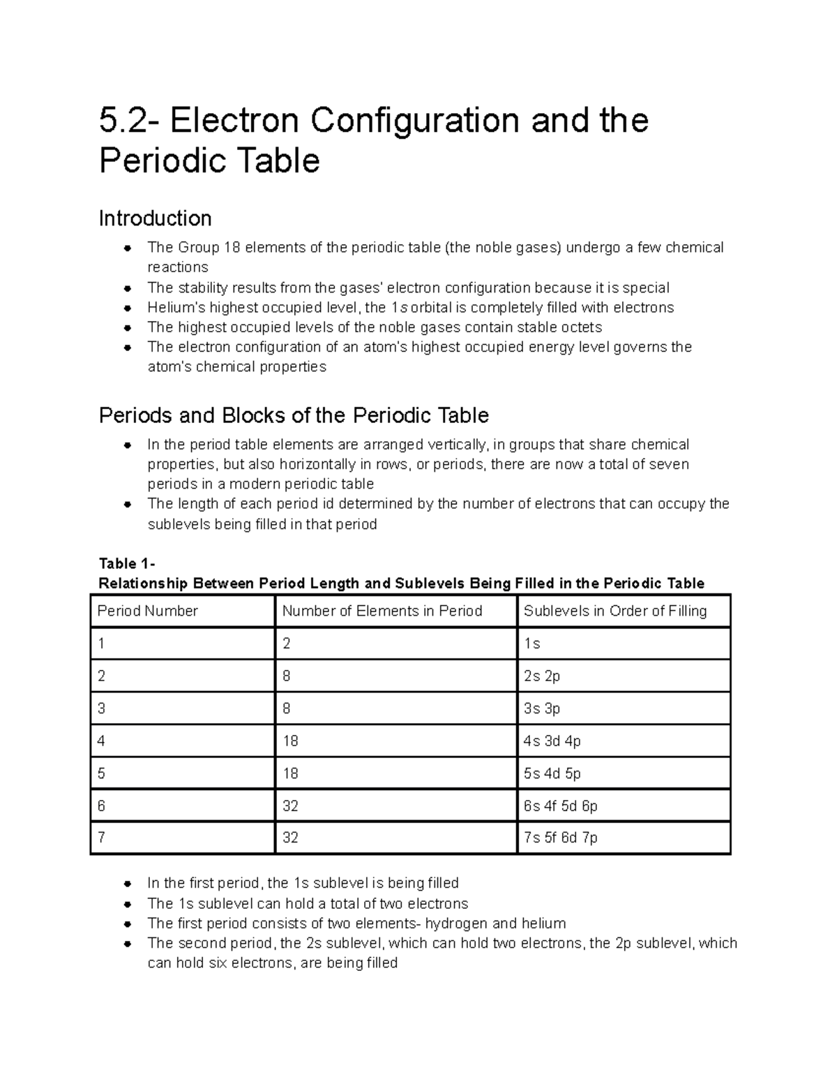 5.2- Electron Configuration and the Periodic Table - 5- Electron ...