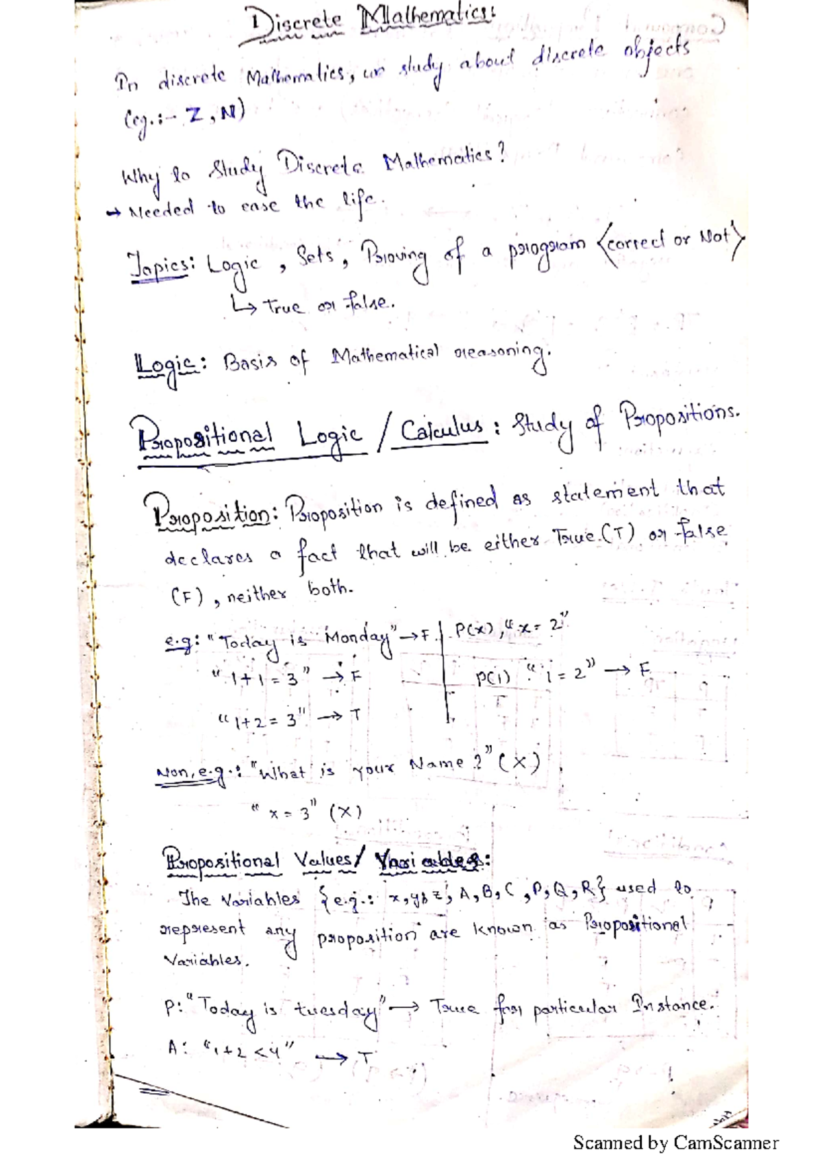 DM Class Notes [CH-1,2] - Discrete Mathematics: In discrete Mathematics ...
