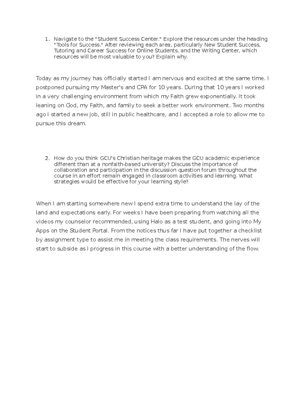 Topic 1 DQ 1 ansewer - Coarse work - 1. Navigate to the "Student ...