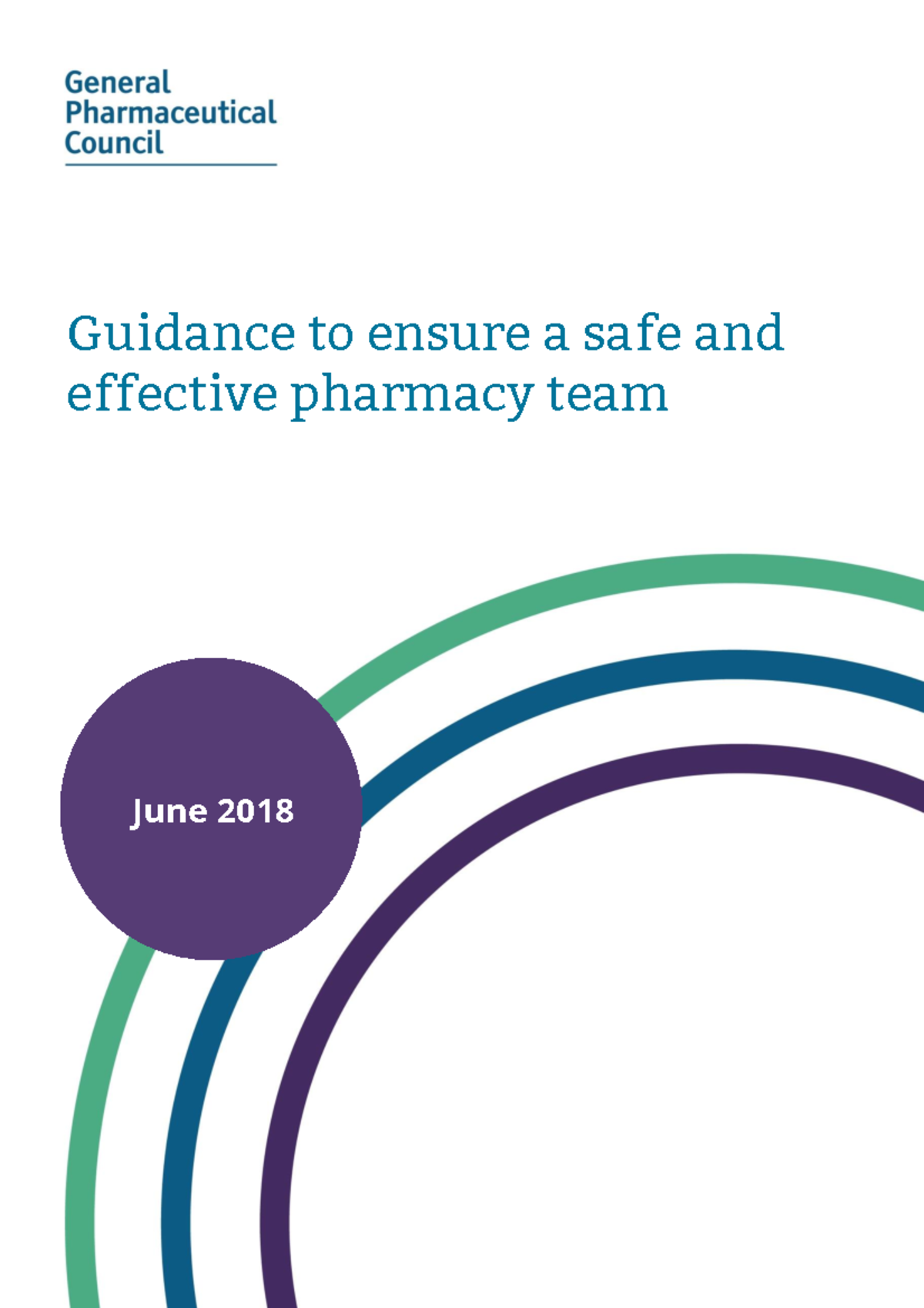 Guidance to ensure a safe and effective pharmacy team june 2018 ...