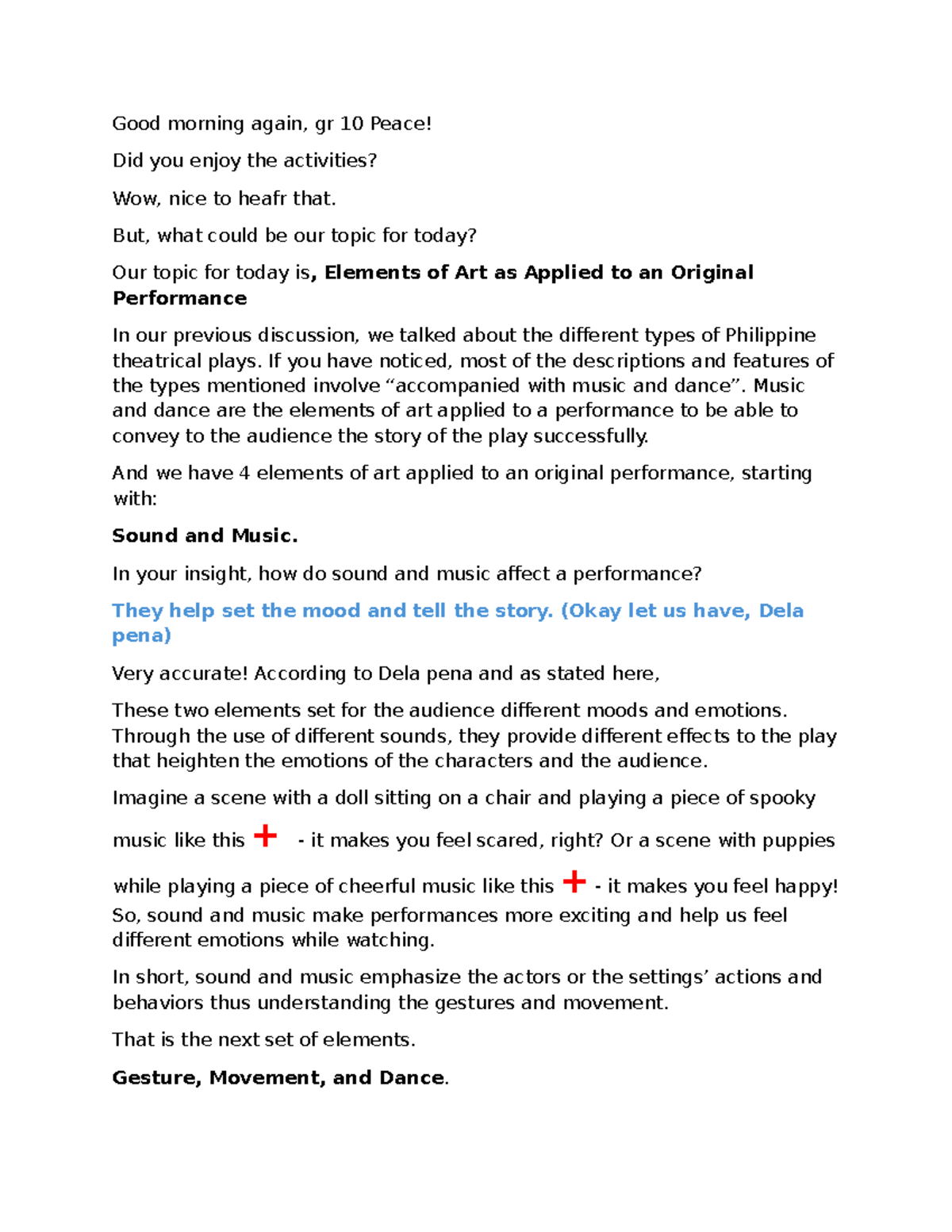 DEMO- Script- Final - for demonstration purposes - Good morning again ...