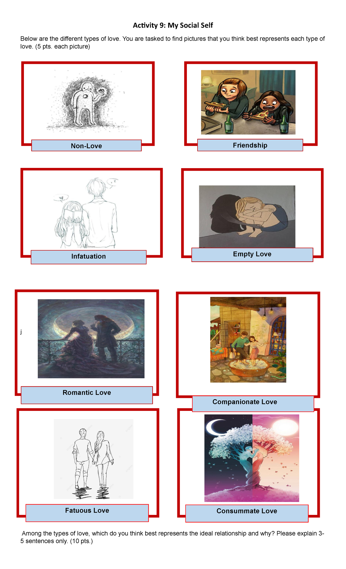 Social Self Activity - essay - Activity 9: My Social Self Below are the ...