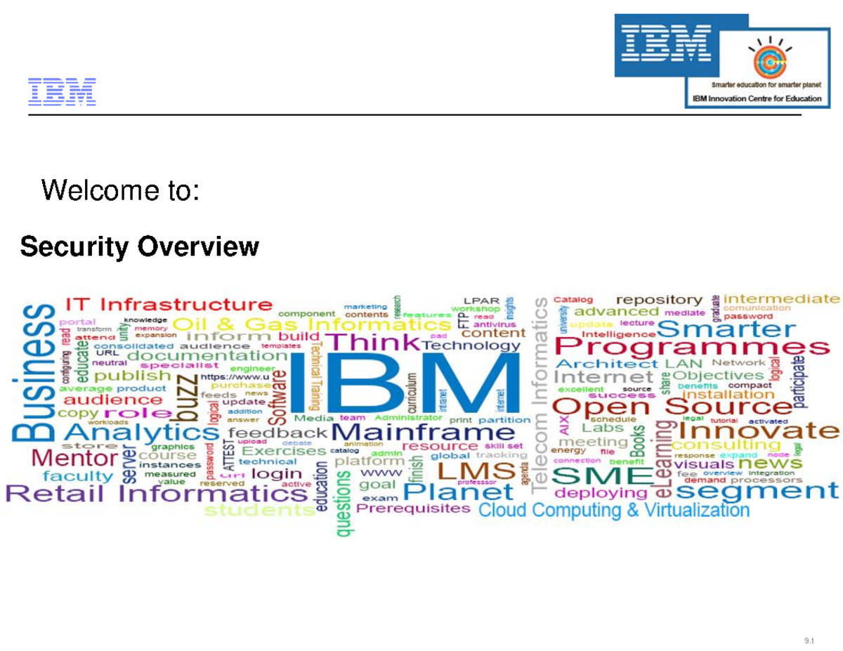 Unit 1 - IBM ICE (Innovation Centre for Education) 9. Welcome to ...