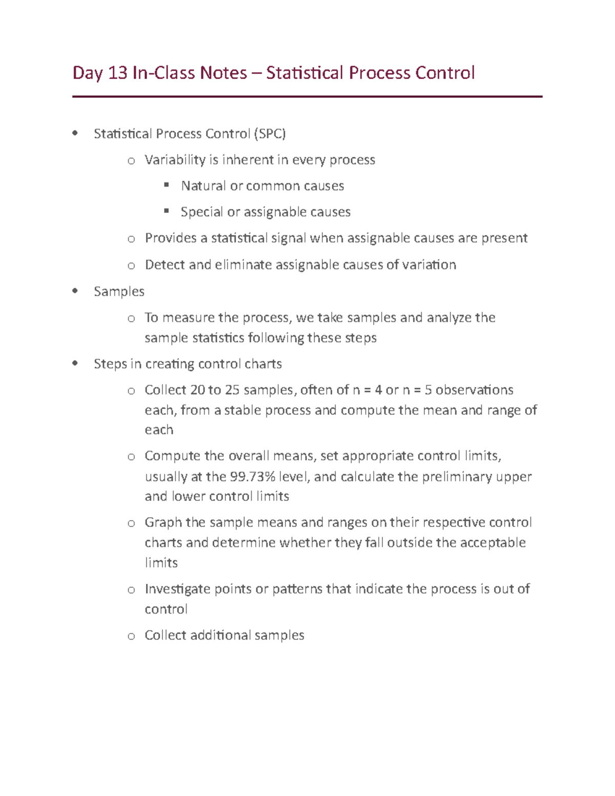 Day 13 In-Class Notes - Powerpoint Lectures - Day 13 In-Class Notes ...