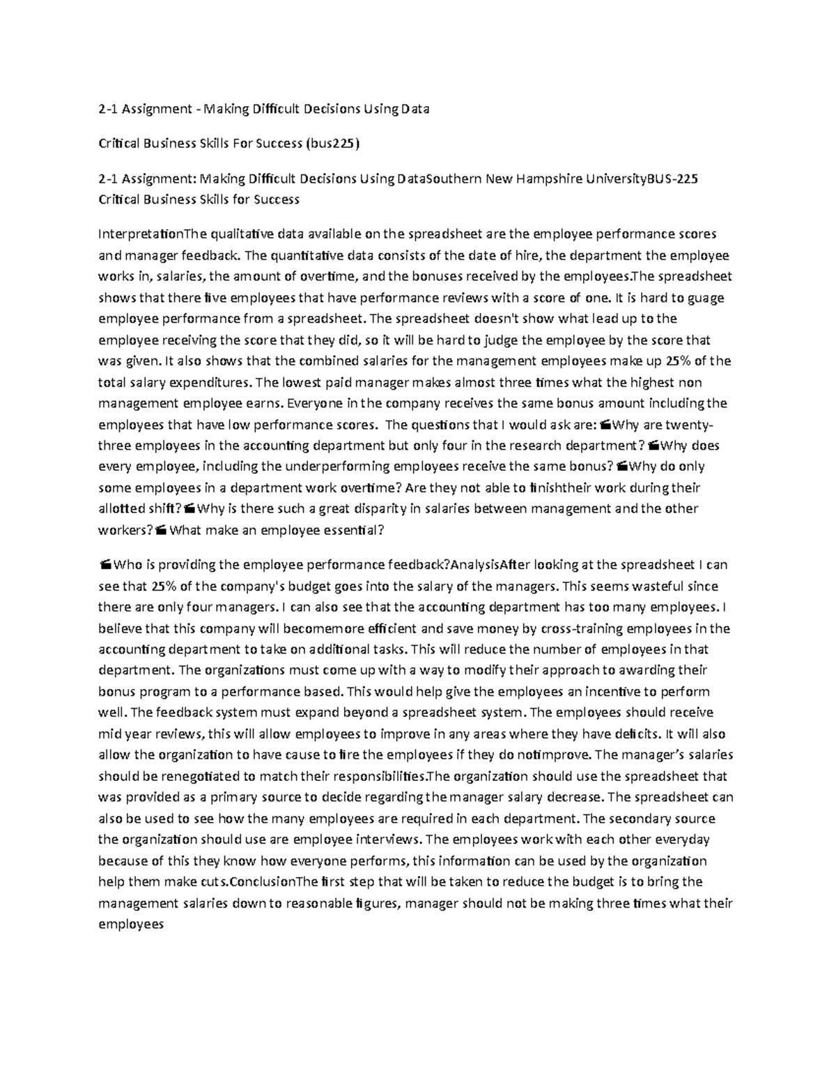 2-1 Assignment-WPS Office - 2-1 Assignment - Making Difficult Decisions ...