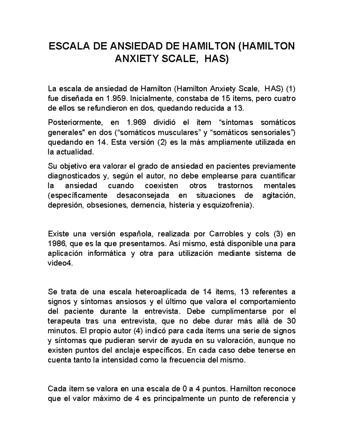 358187971 Manual Escala de Ansiedad de Hamilton - ESCALA DE ANSIEDAD DE ...