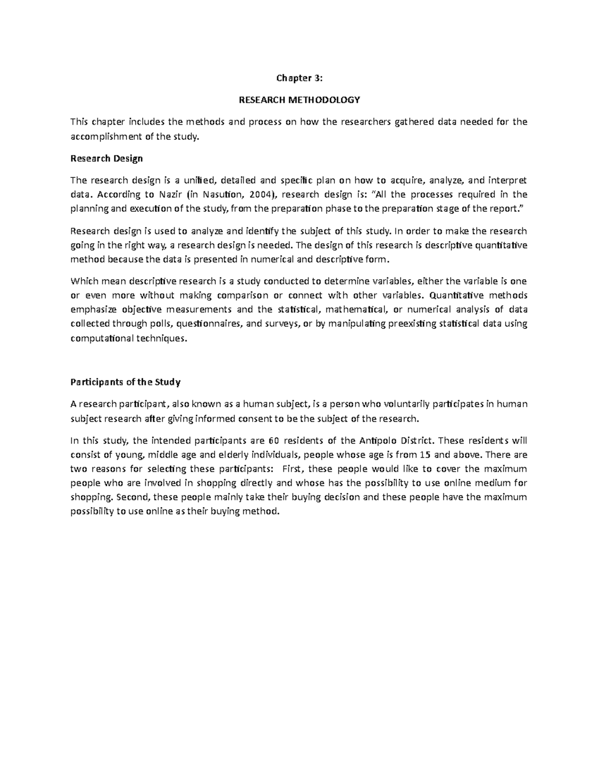 Final- Chapter-3 BUESINESS RESEARCH - Chapter 3: RESEARCH METHODOLOGY ...