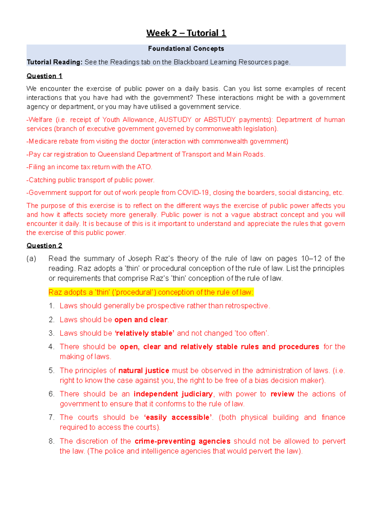 Week 2 Tutorial 1 (Complete) - Week 2 – Tutorial 1 Foundational ...