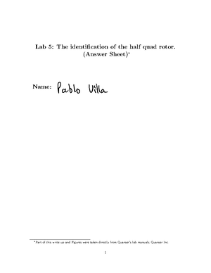 Postlab 3 - AAE 36401 Lab 3: The Control of an Inverted Pendulum Post-Lab 3 Patrick Vinchur TA ...