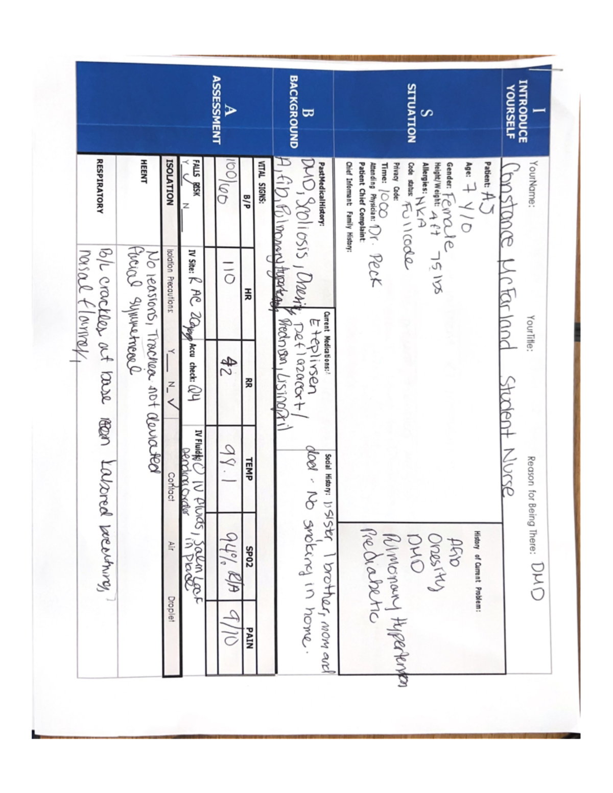 Introduce 3 - Careplan - NR224 - Studocu