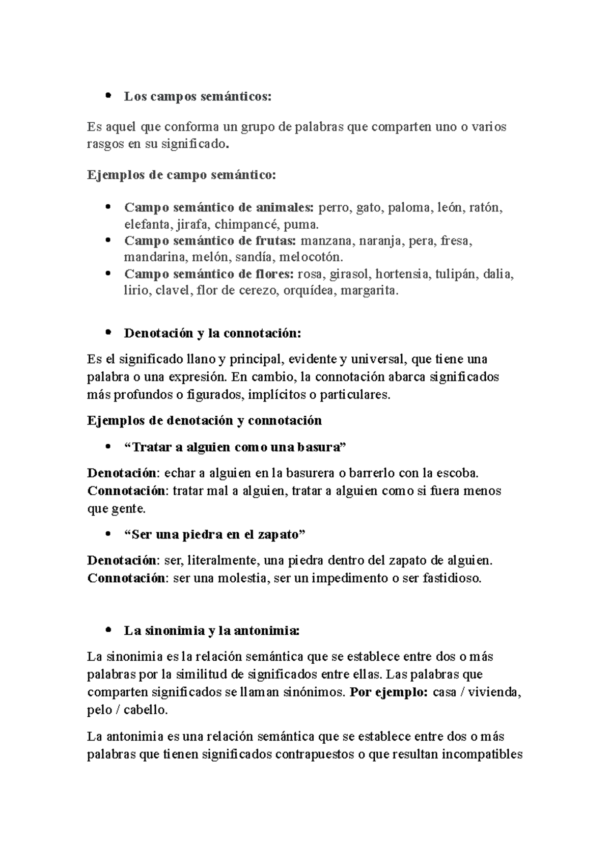 Valor semántico - rgvdf - Los campos semánticos: Es aquel que conforma ...