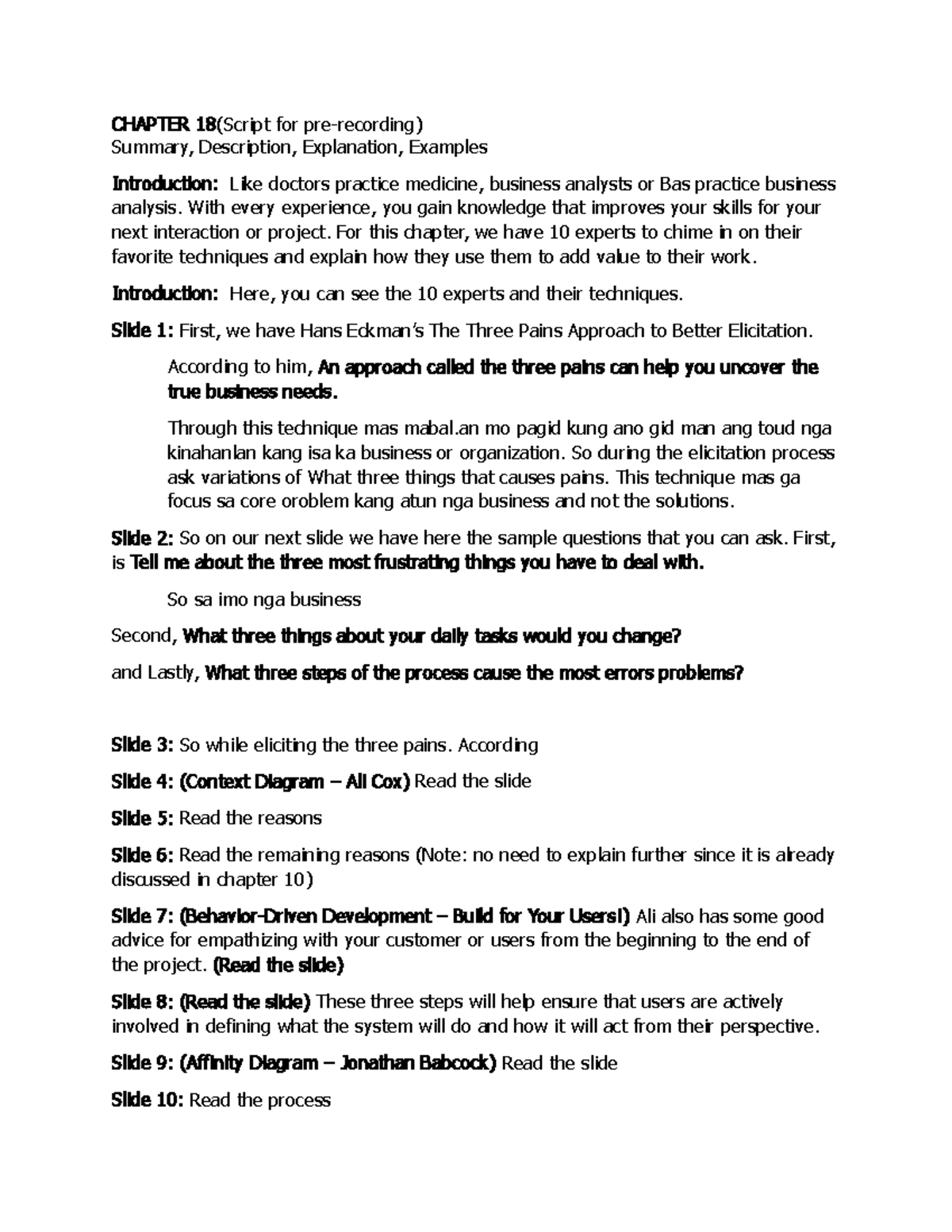 Chapter 18script Auto Recovered Chapter 18script For Pre Recording Summary Description