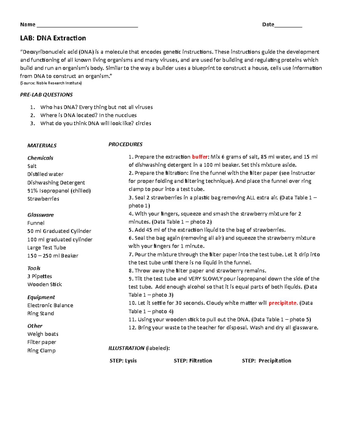 Lab DNA Extraction 2022 Final - Copy - Name ...