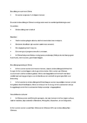 Ak samenvatting 1.0 - Natuurlijke bevolkingsgroei: Geboorte / Sterfte ...