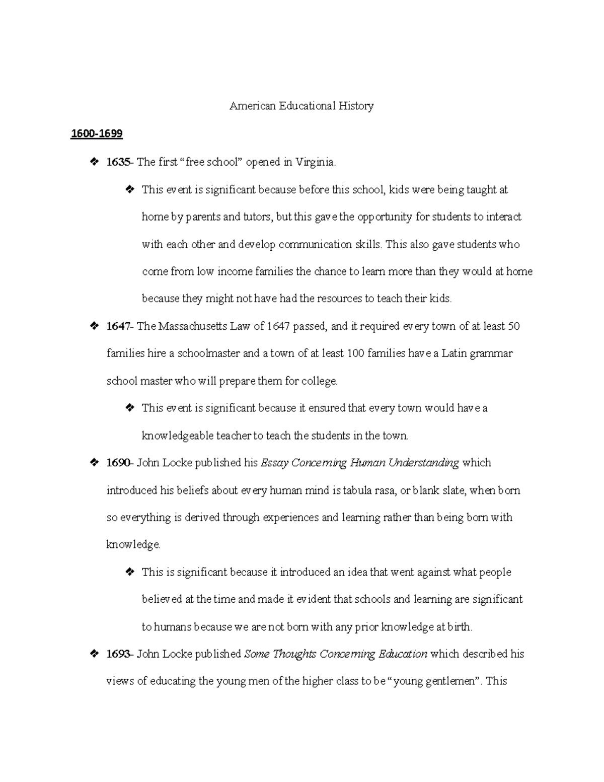 American Educational History - American Educational History 1600- 1635 ...