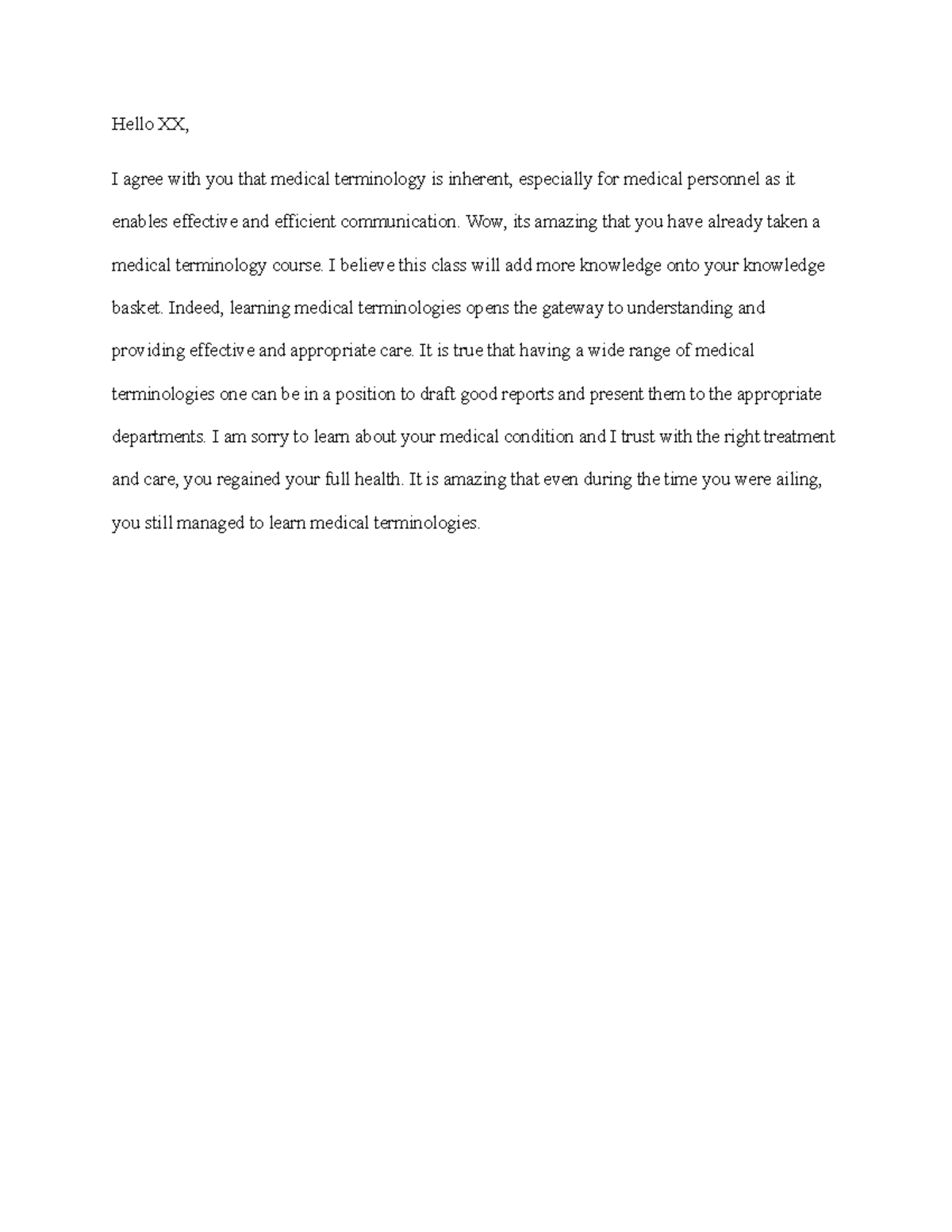 Medical terminology - Wow, its amazing that you have already taken a ...