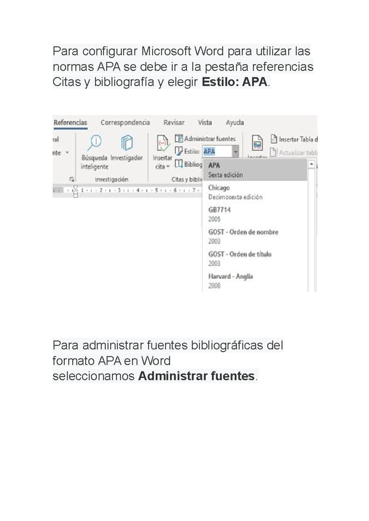 1 explicacion como usar el formato Apa en word - Para configurar Microsoft Word para utilizar ...
