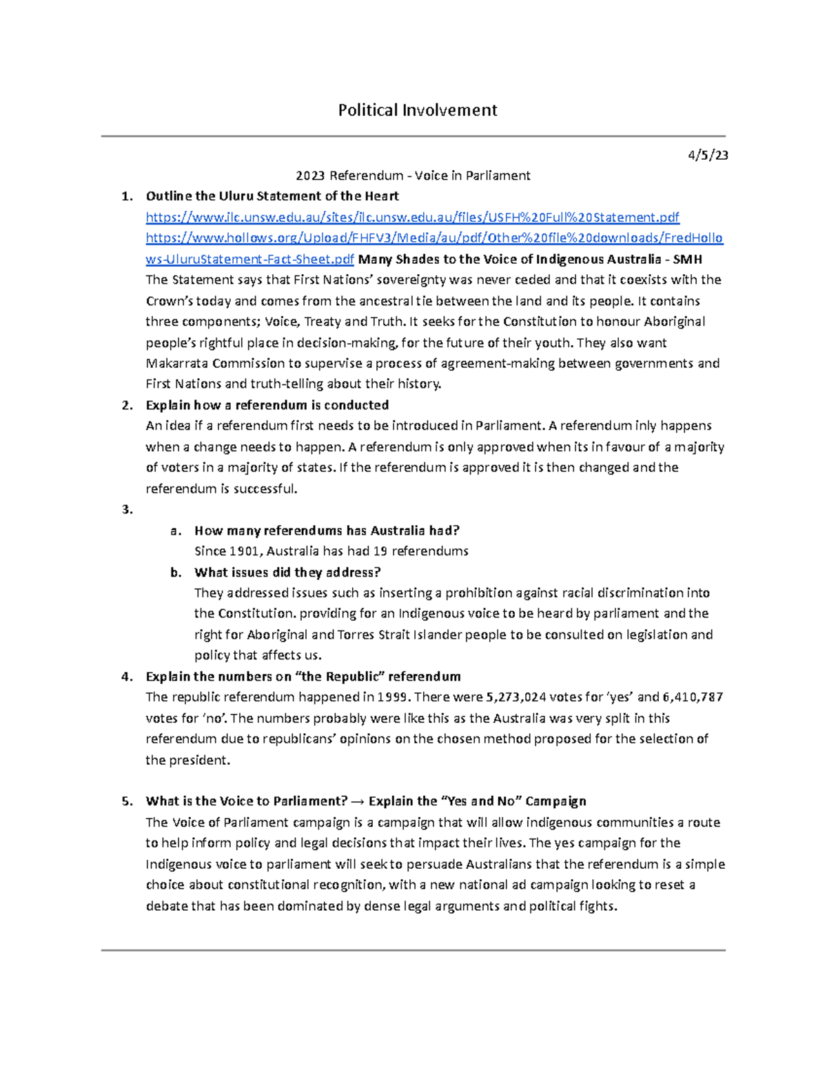 Term 2 - commerce notes '23 - Political Involvement 4/5/ 2023 ...