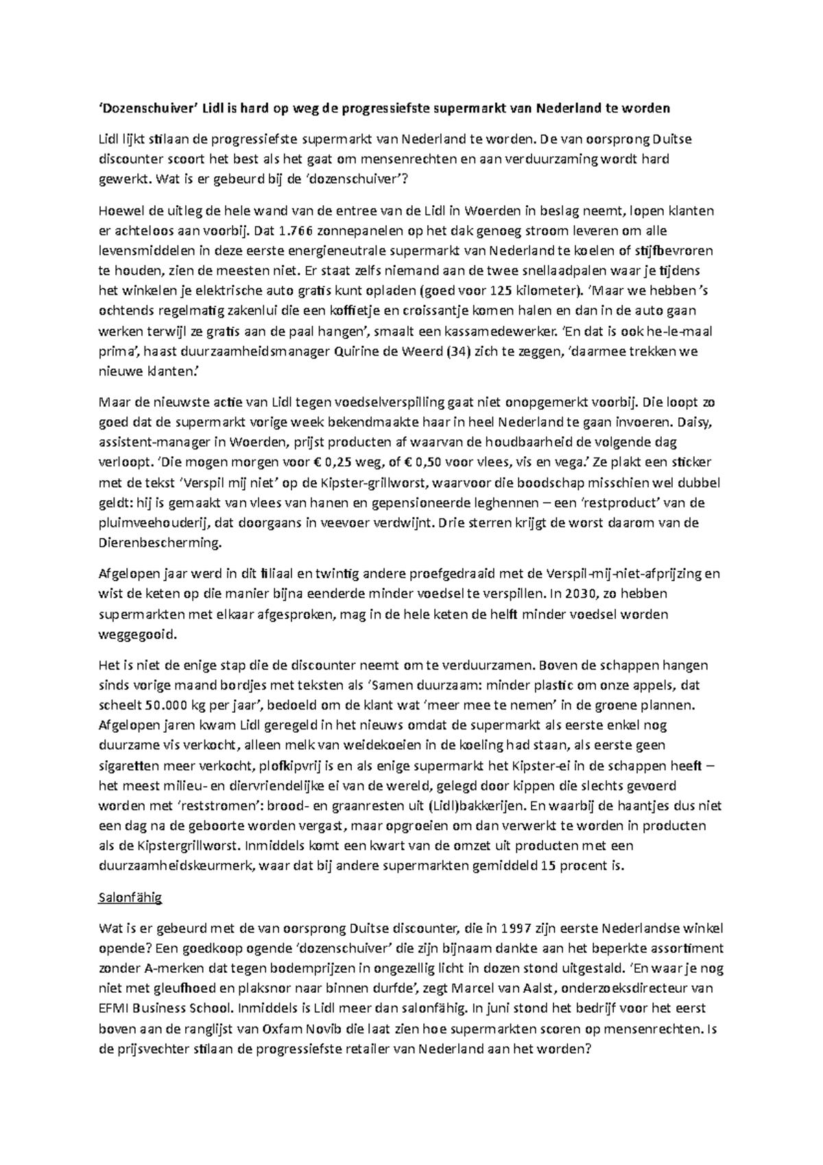 Artikel Lidl - 55 hhh jojoj - ‘Dozenschuiver’ Lidl is hard op weg de ...