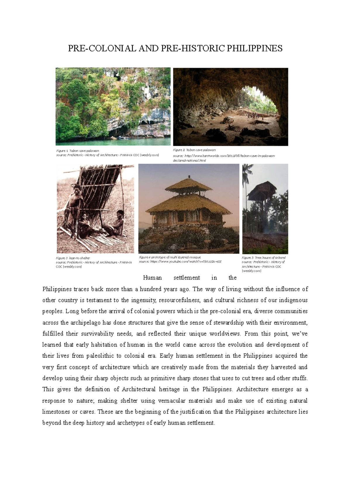 PRE-COLONIAL ARCHITECTURE PHILIPPINES - PRE-COLONIAL AND PRE-HISTORIC ...