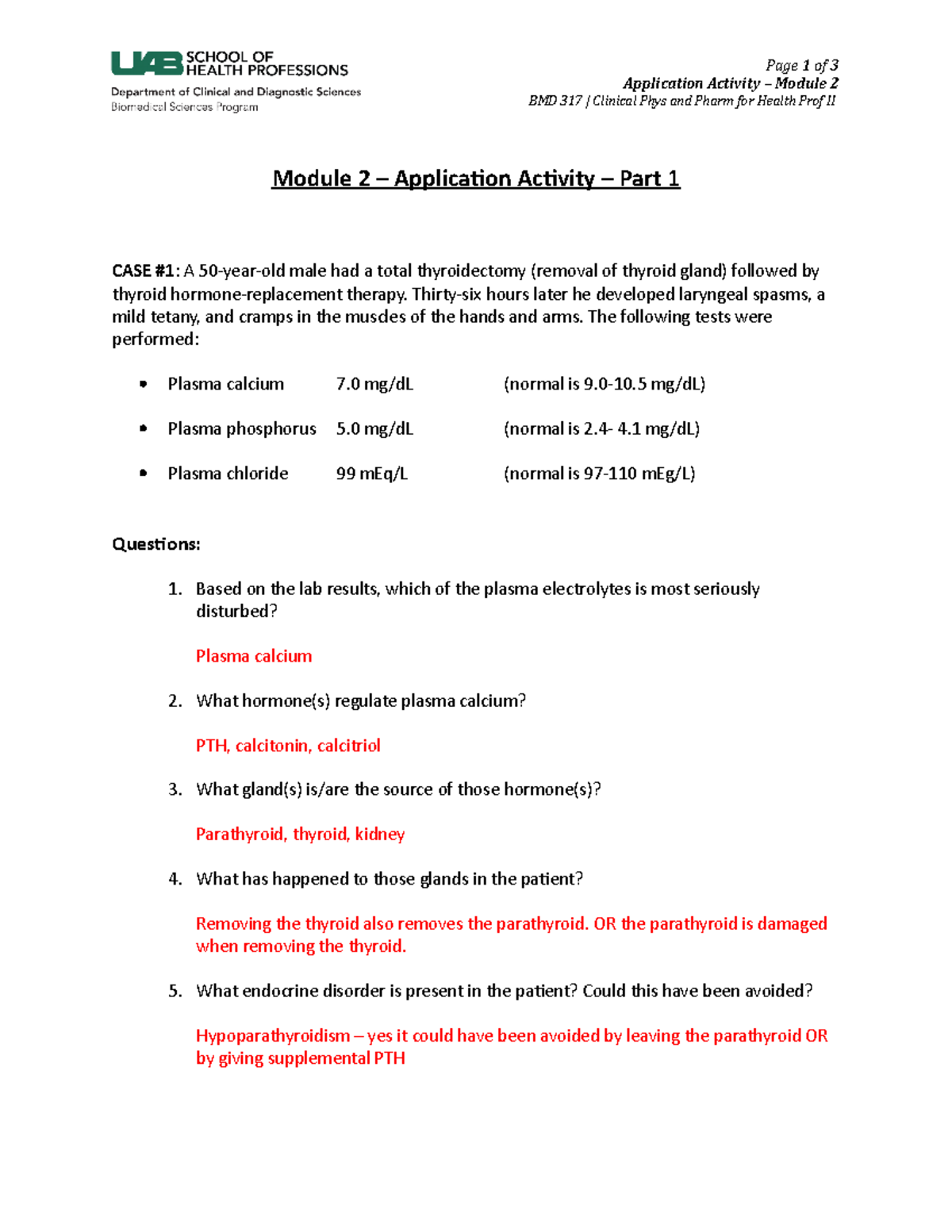 Module 2 In Class Assignment - Page 1 of 3 Application Activity ...