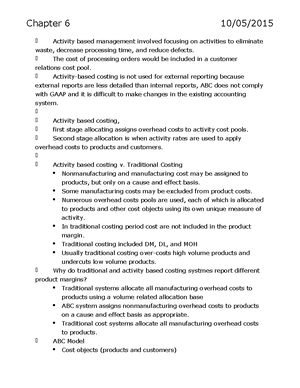 Ch 3 notes acct 2020 - Professor: Emily McCorkle - Chapter 3: Job-Order ...