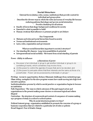Sociology review unit 3 - Wealthiest 20% 1920 compared to today Impact ...