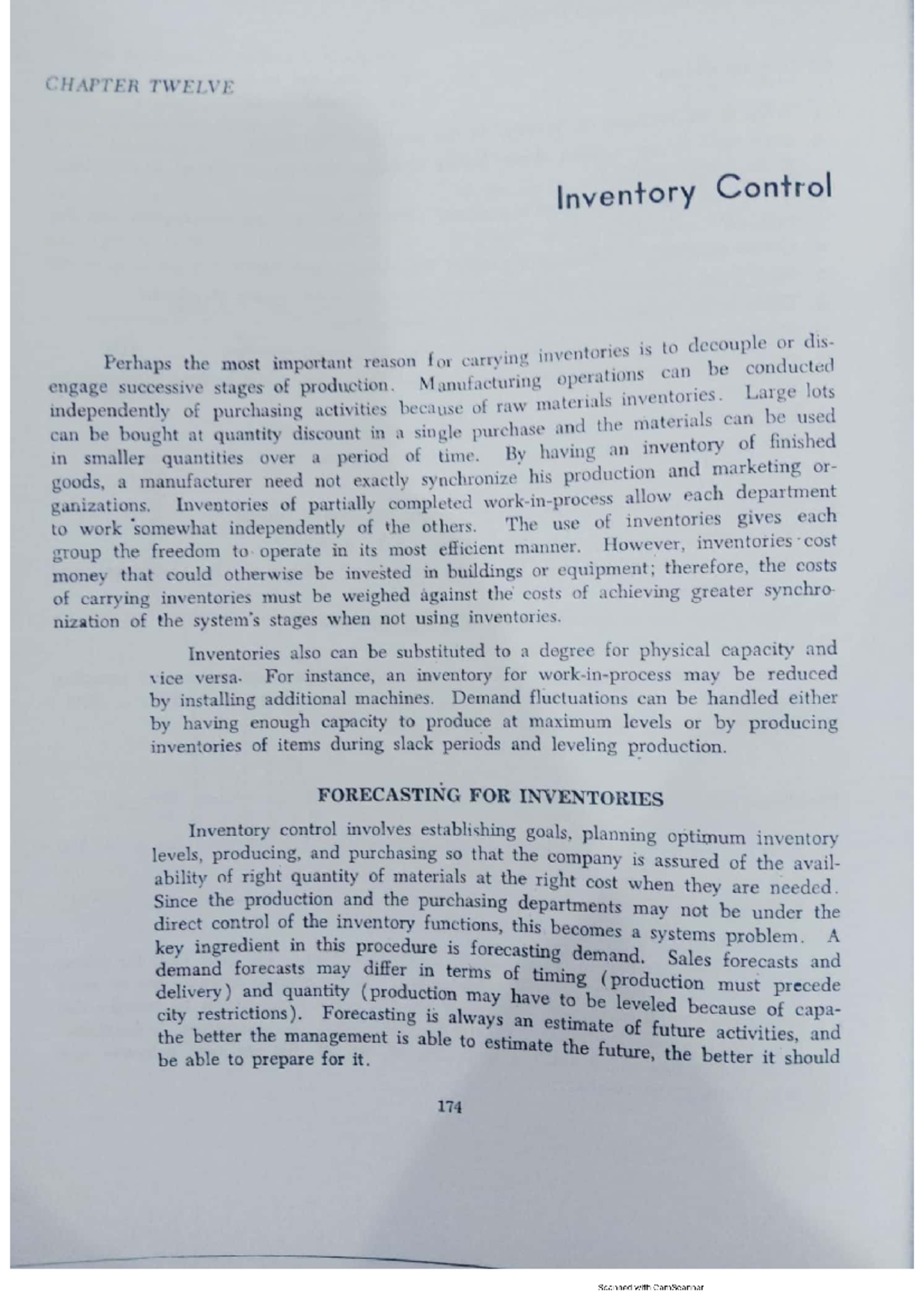 Inventory-Control - The topic is inventory. - Bachelor of Secondary ...