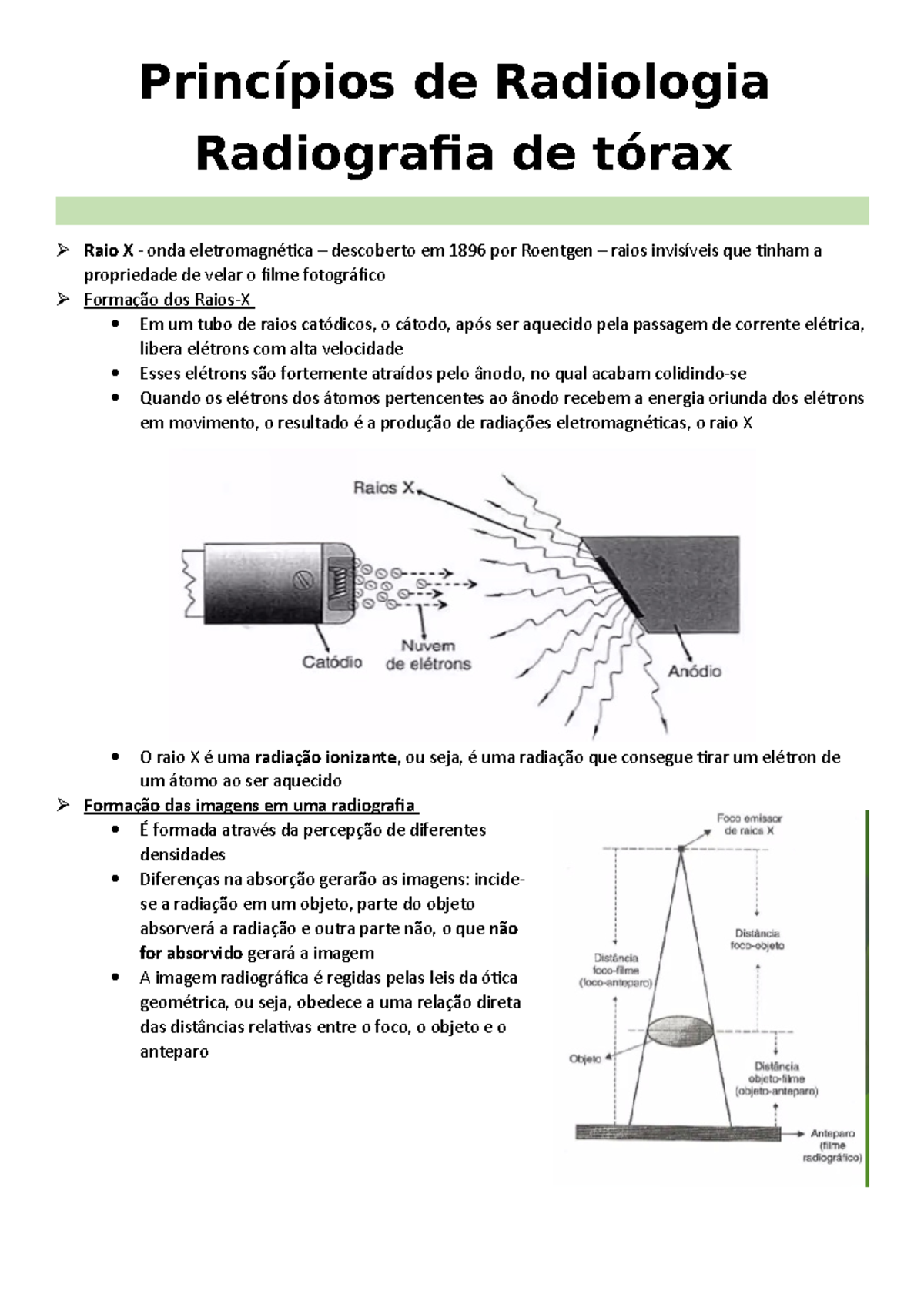 Princípios de radiologia - Radiografia de tórax - Princípios de ...
