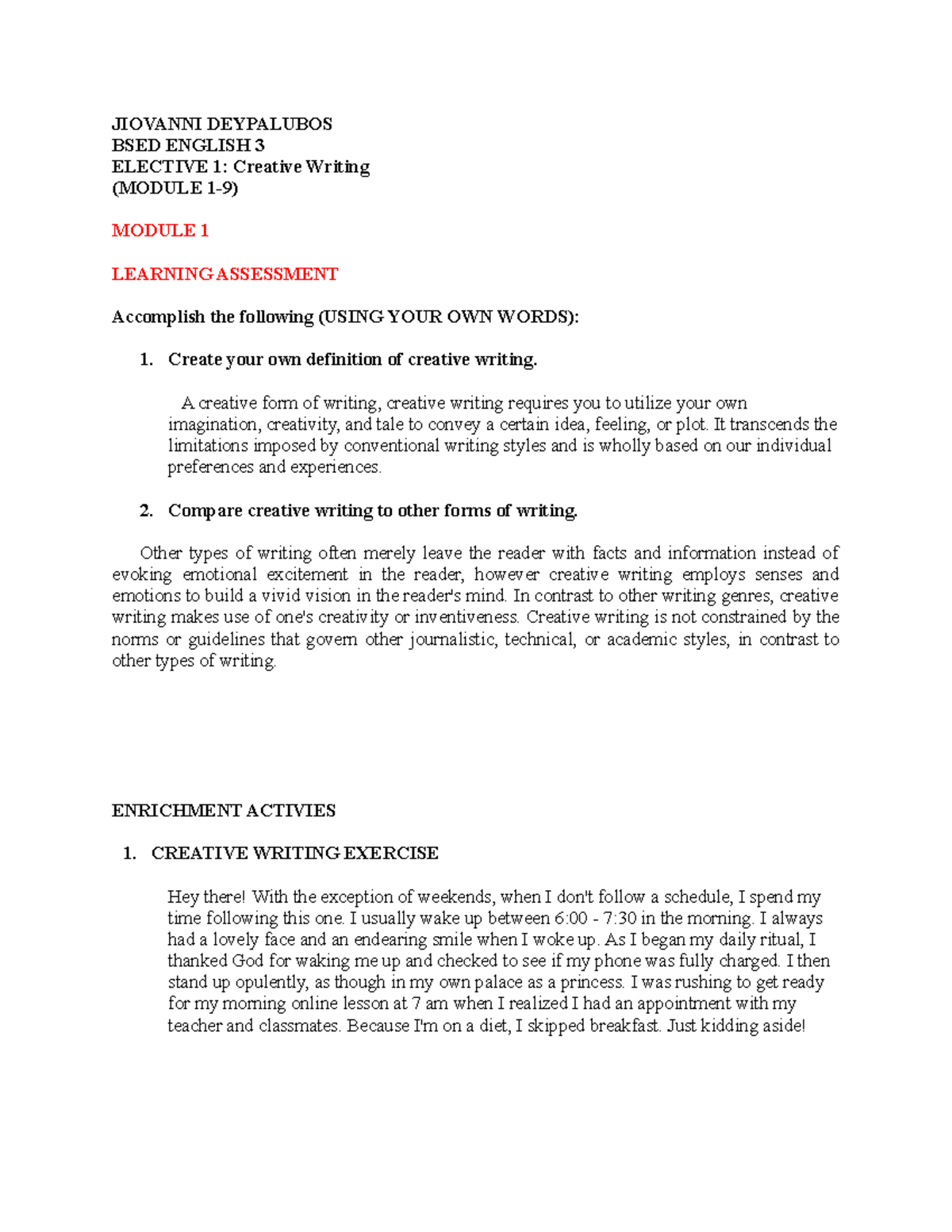 Elective-1 module 1-9 - FILES TO STUDY - JIOVANNI DEYPALUBOS BSED ...