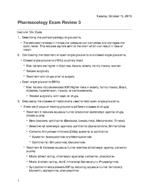 Exam 3 drugs overview - Drugs overview table Drug Name (common name ...