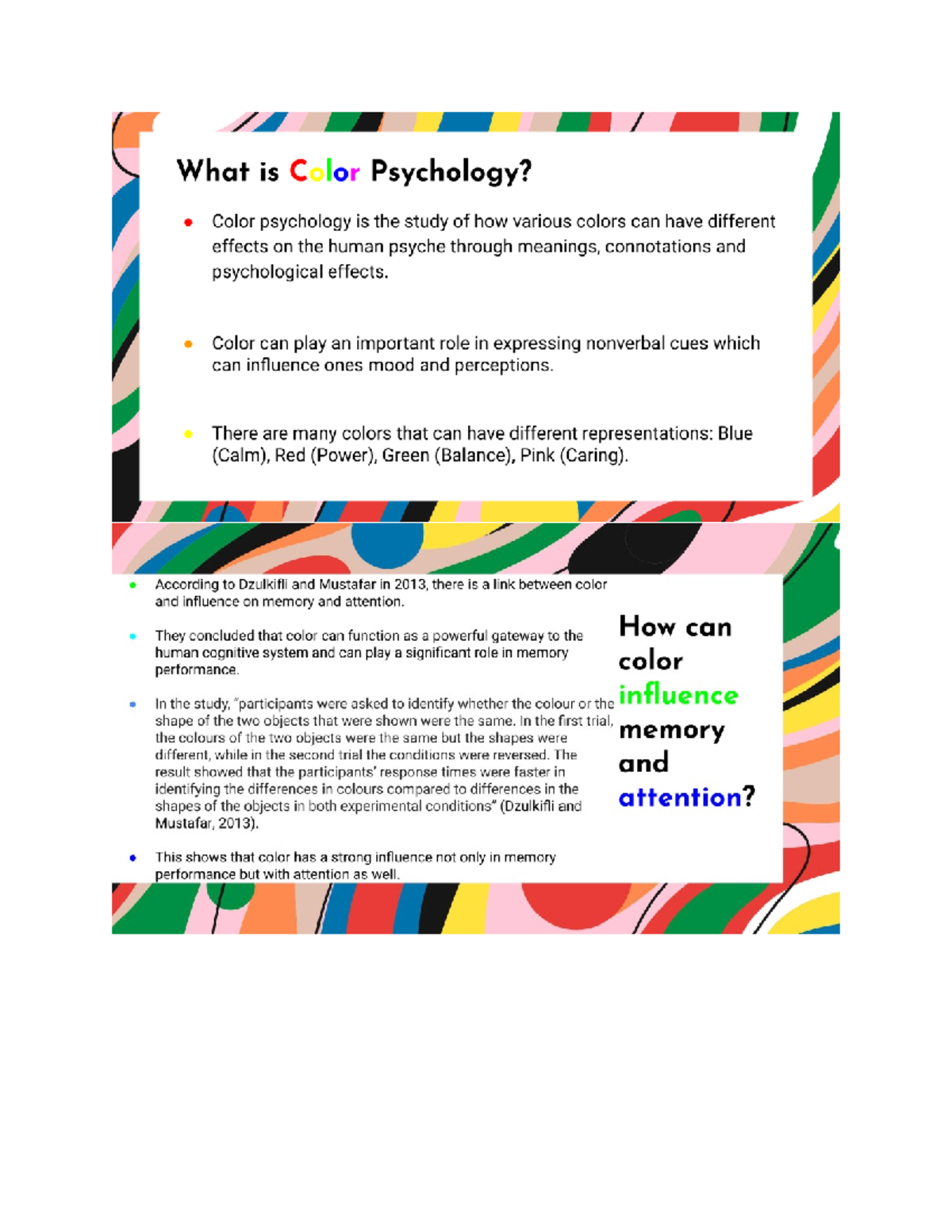 Color psychology in cognitive development - PHI 316 - Studocu