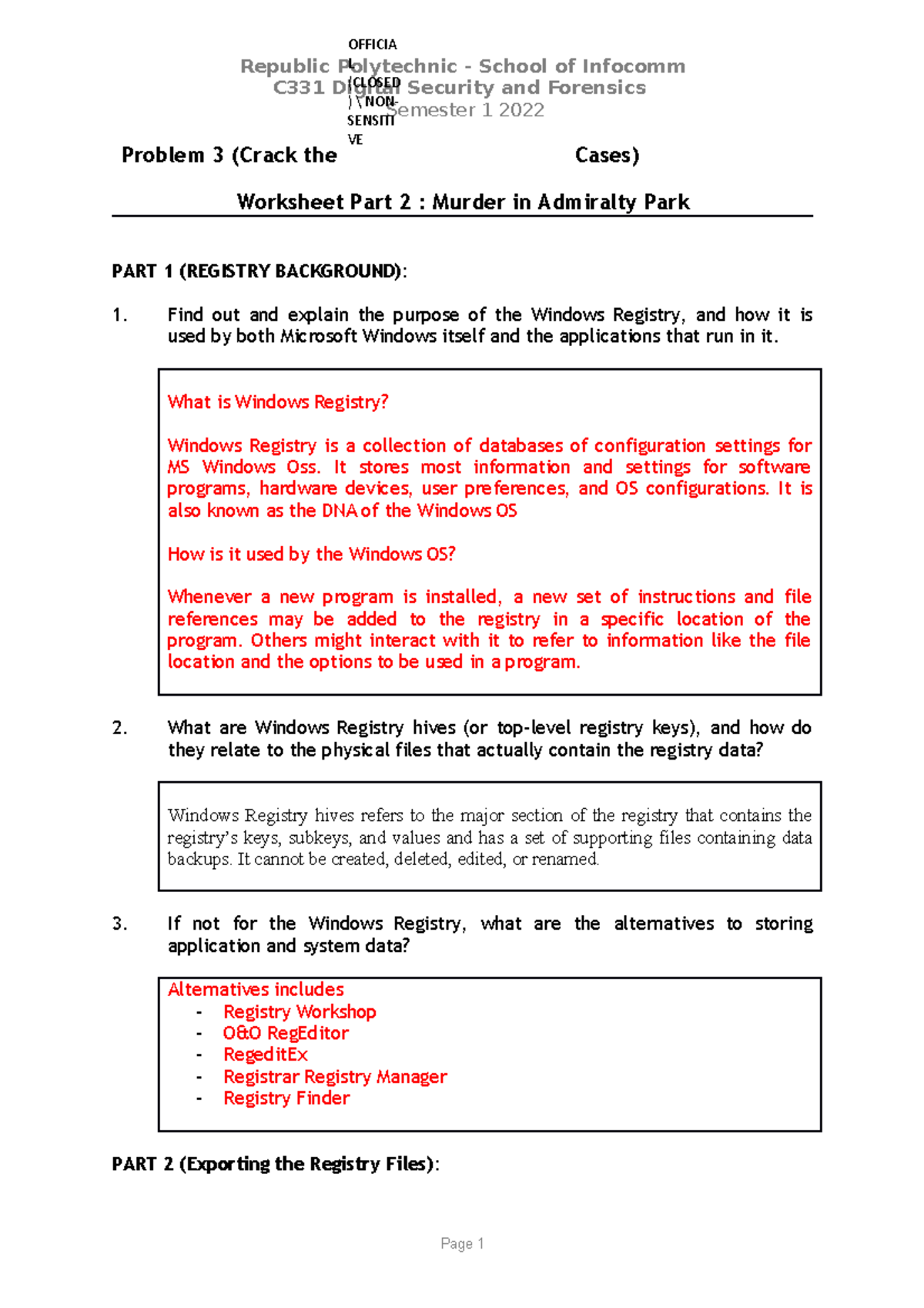 C331 P03 WS Part 2 Kevin - Sample worksheet. Part 2 of lp3 - Republic ...