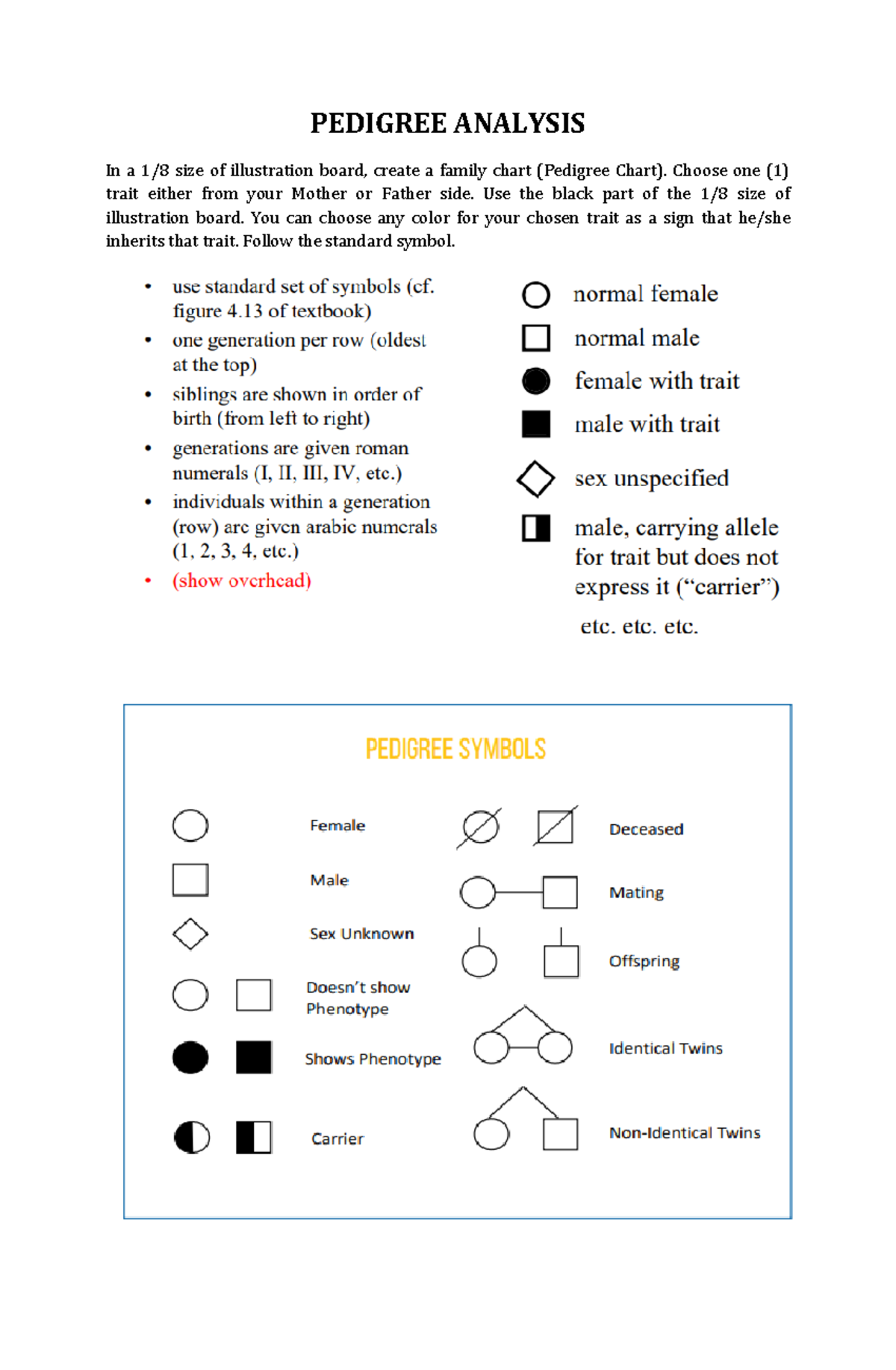 pedigree analysis - English Language Study - PEDIGREE ANALYSIS In a 1/8 ...
