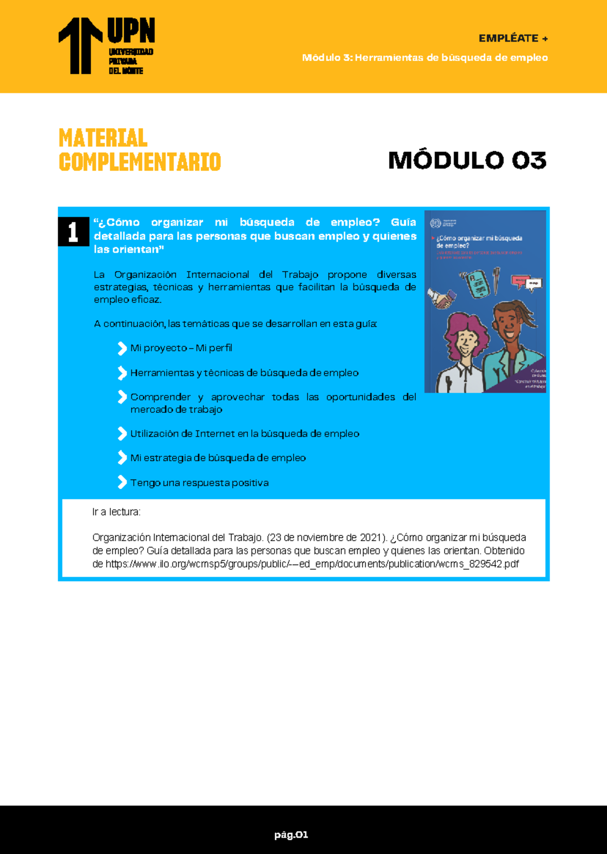 Material Complementario - Módulo 3: Herramientas de búsqueda de empleo MATERIAL COMPLEMENTARIO ...