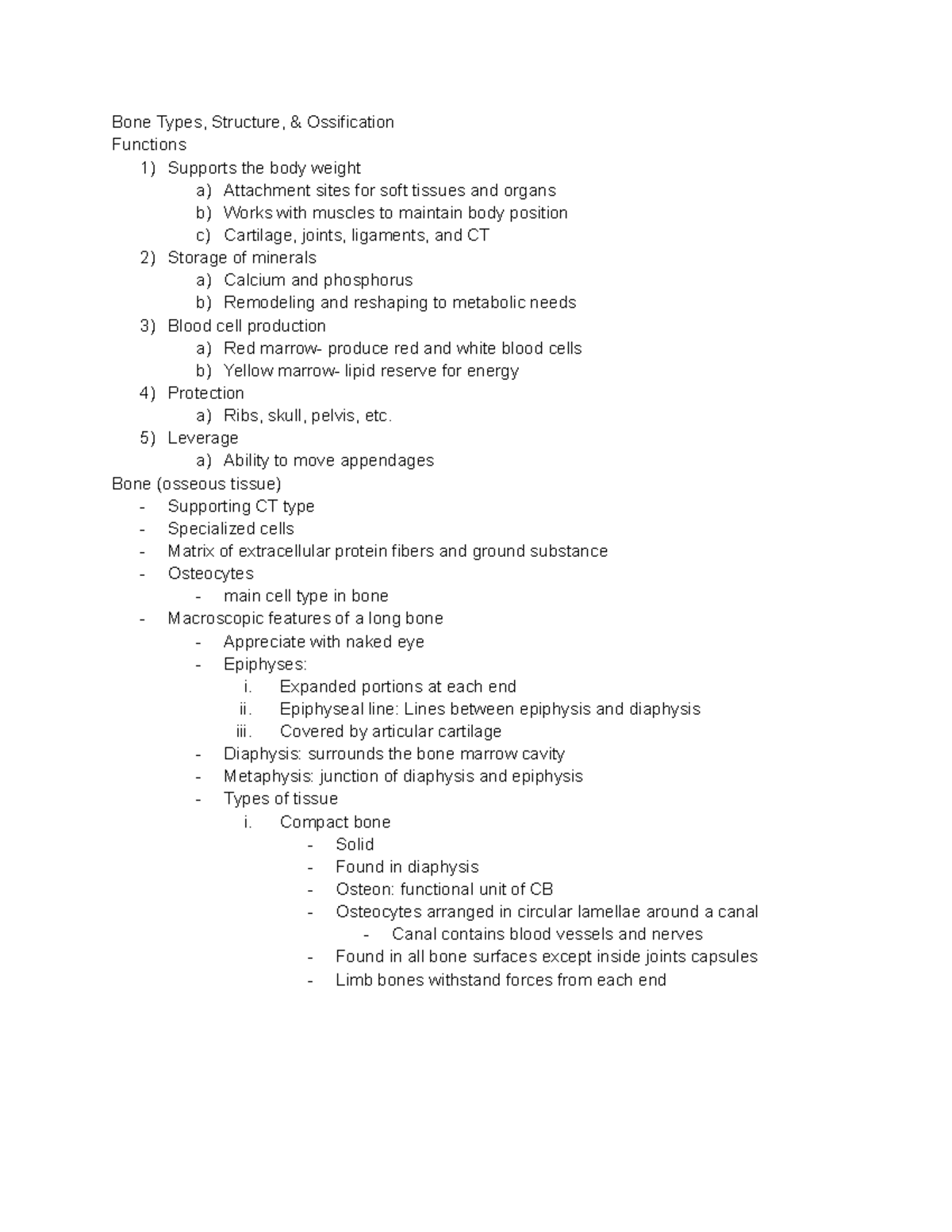 Bones Lecture - Bone Anatomy and Physiology - Bone Types, Structure ...