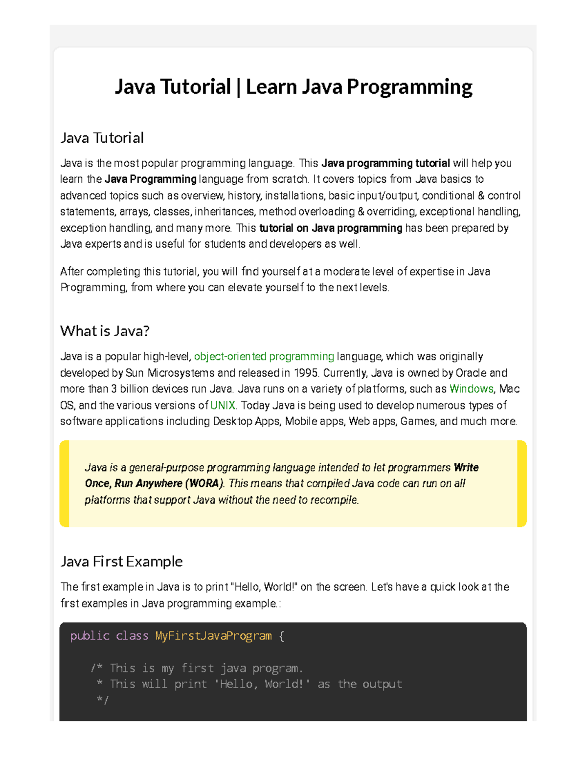 Java Tutorial Learn Java Programming Java Tutorial Learn Java 1444