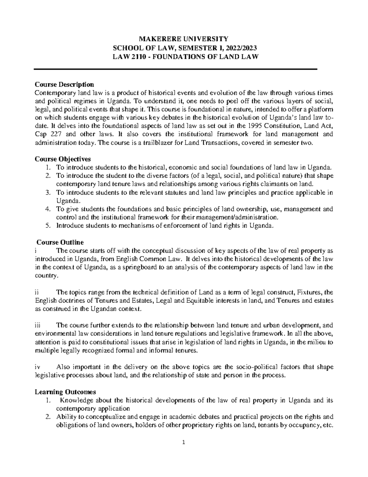 Foundations of land law updated 16.10.22 pdf - MAKERERE UNIVERSITY ...