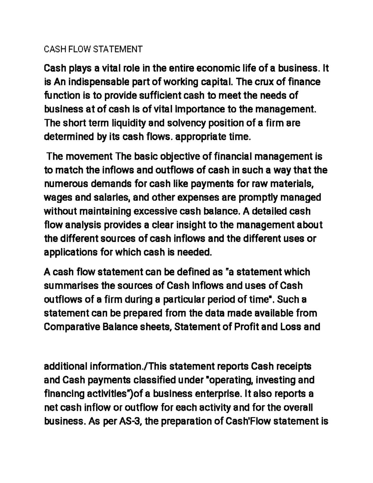 CASH FLOW Statement. pdf - CASH FLOW STATEMENT C a s h p l a y s a v i ...