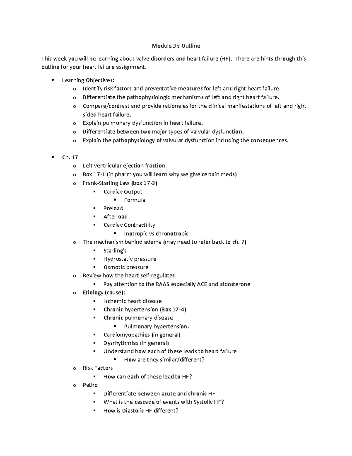 Cardiac 3b Outline - Module 3b Outline This week you will be learning ...