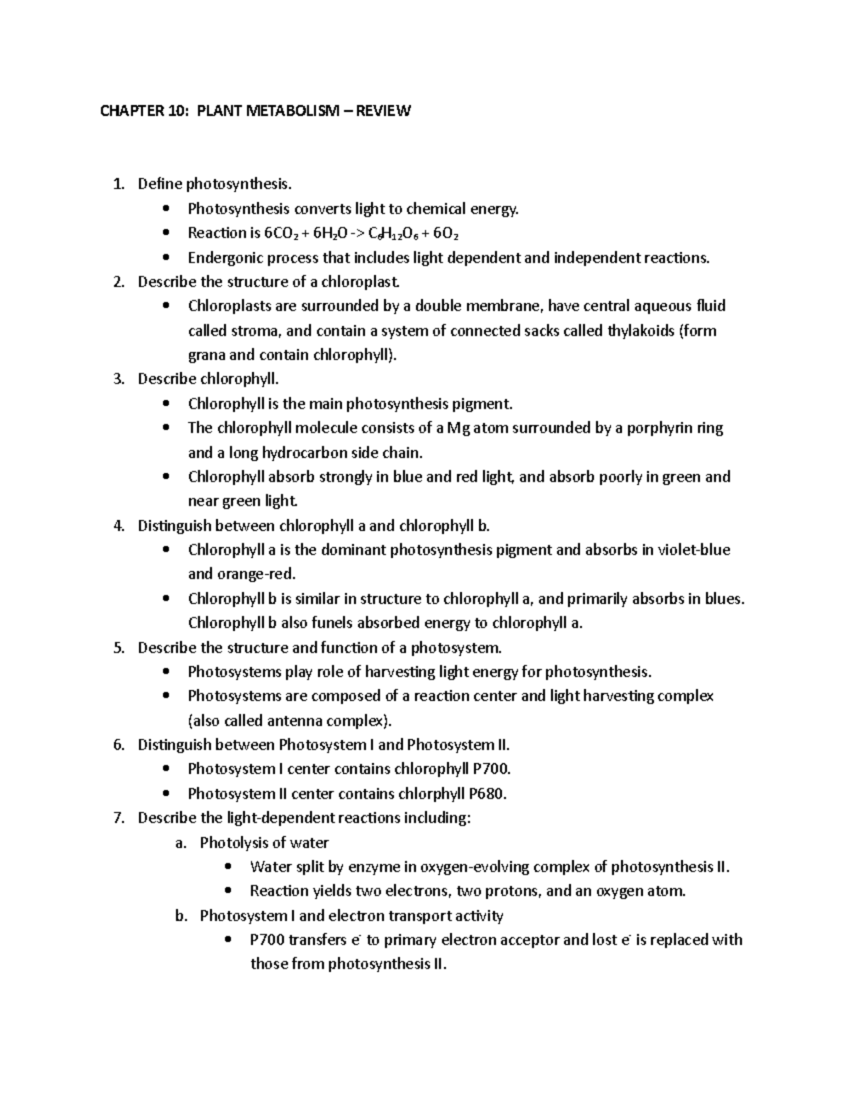 Chapter 10 Review - Stern’s Introductory Plant Biology by James E ...