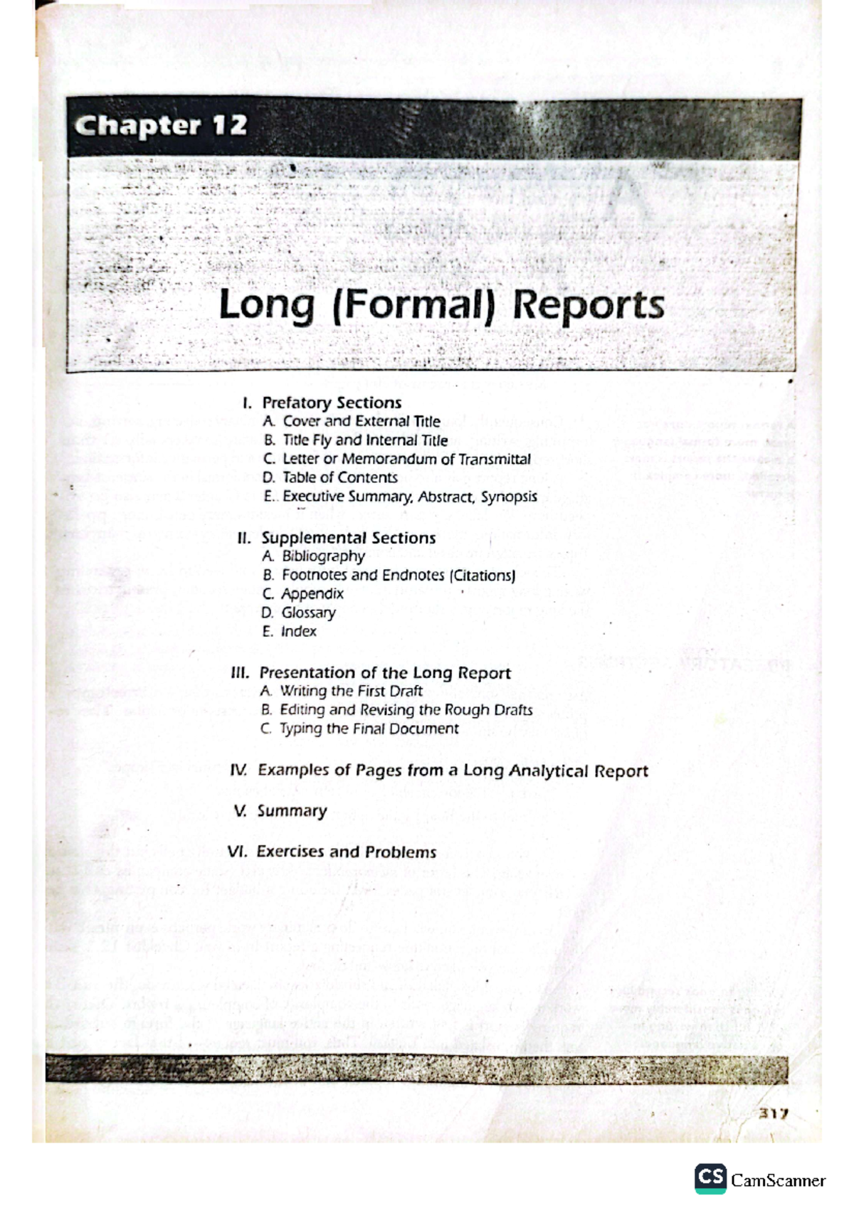 Long[Fromal] Reports - Chapter 12 Long (Formal) Reports I. Prefatory ...