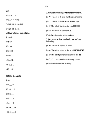 Math7 q1 mod2 Operationson Sets v3b - Mathematics Quarter 1 – Module 2 Problem Solving on Sets 7 ...